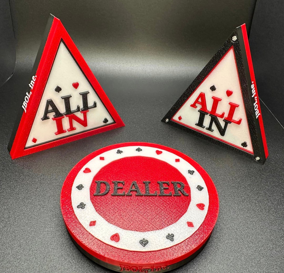 All-in Marker Dealer Button Big Blind Small Blind Poker Pieces Game ...