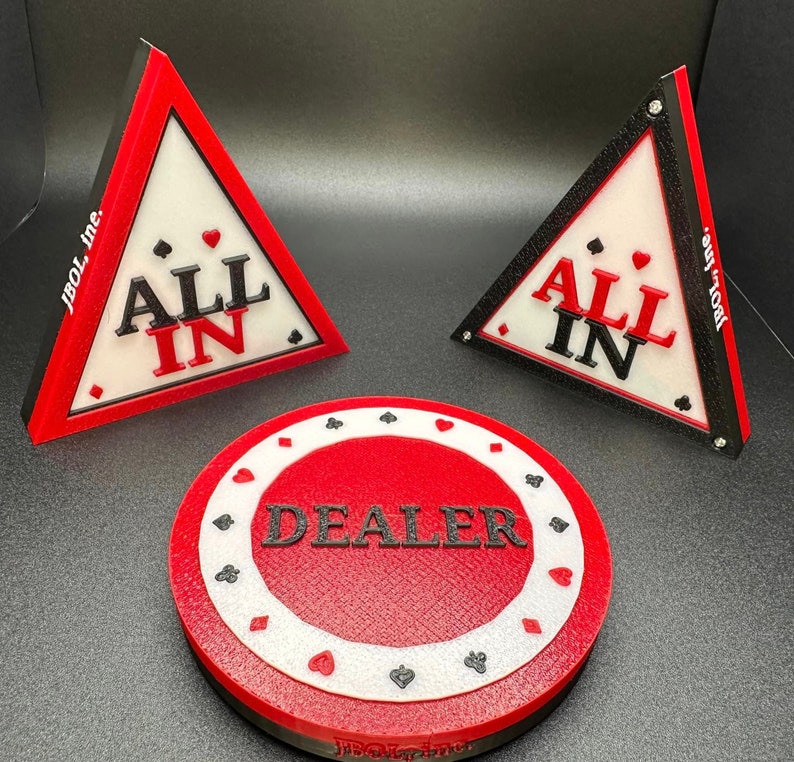All-in Marker Dealer Button Big Blind Small Blind Poker Pieces Game ...