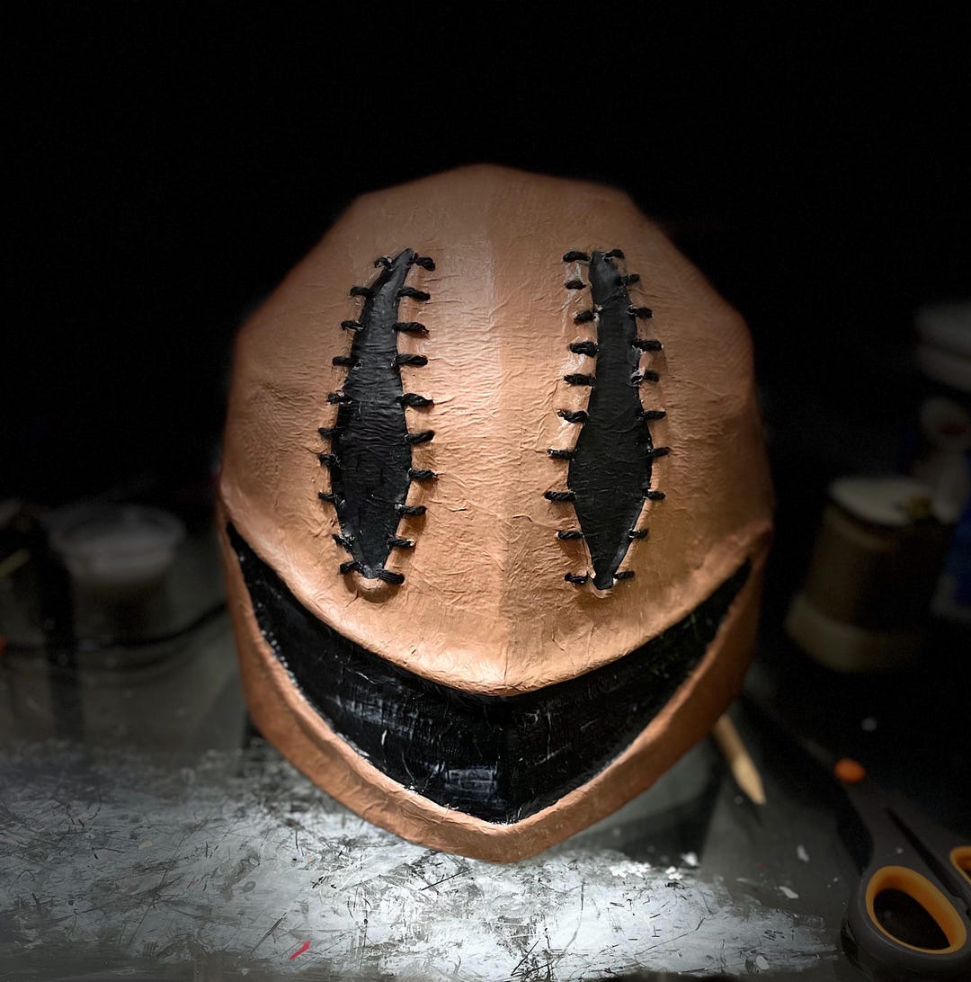 Handmade Scary Halloween Smiley Stitched Eyes Mask - Etsy