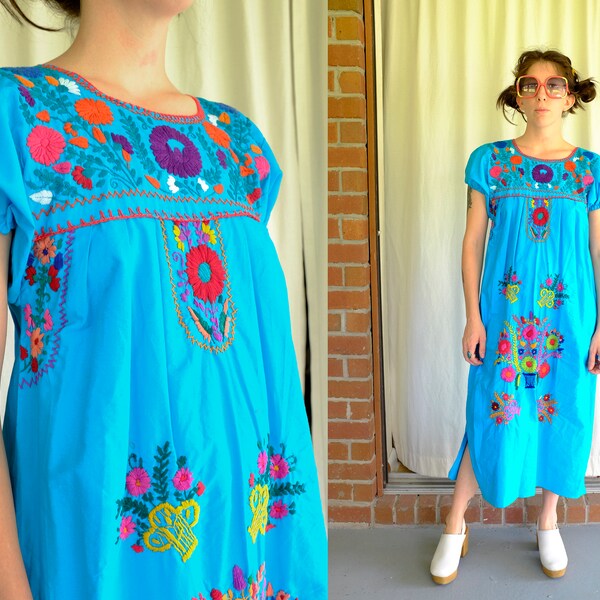70s Mexican Dress - Etsy