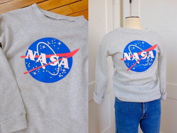 Vintage NASA Crew Neck Sweater/ 80s Space Ultra Soft … - Gem
