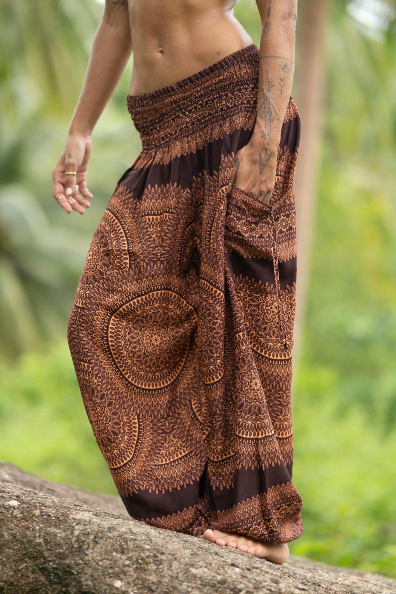 Calypso Mandala Harem Pants: Women's Boho Aladdin Yoga Style - Etsy