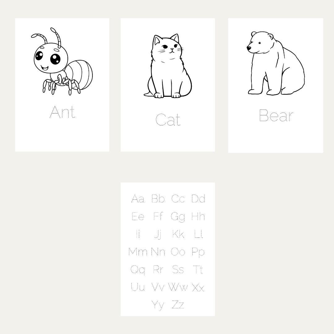 Animal Alphabet Digital Coloring Book - Fun & Educational ABC Coloring ...