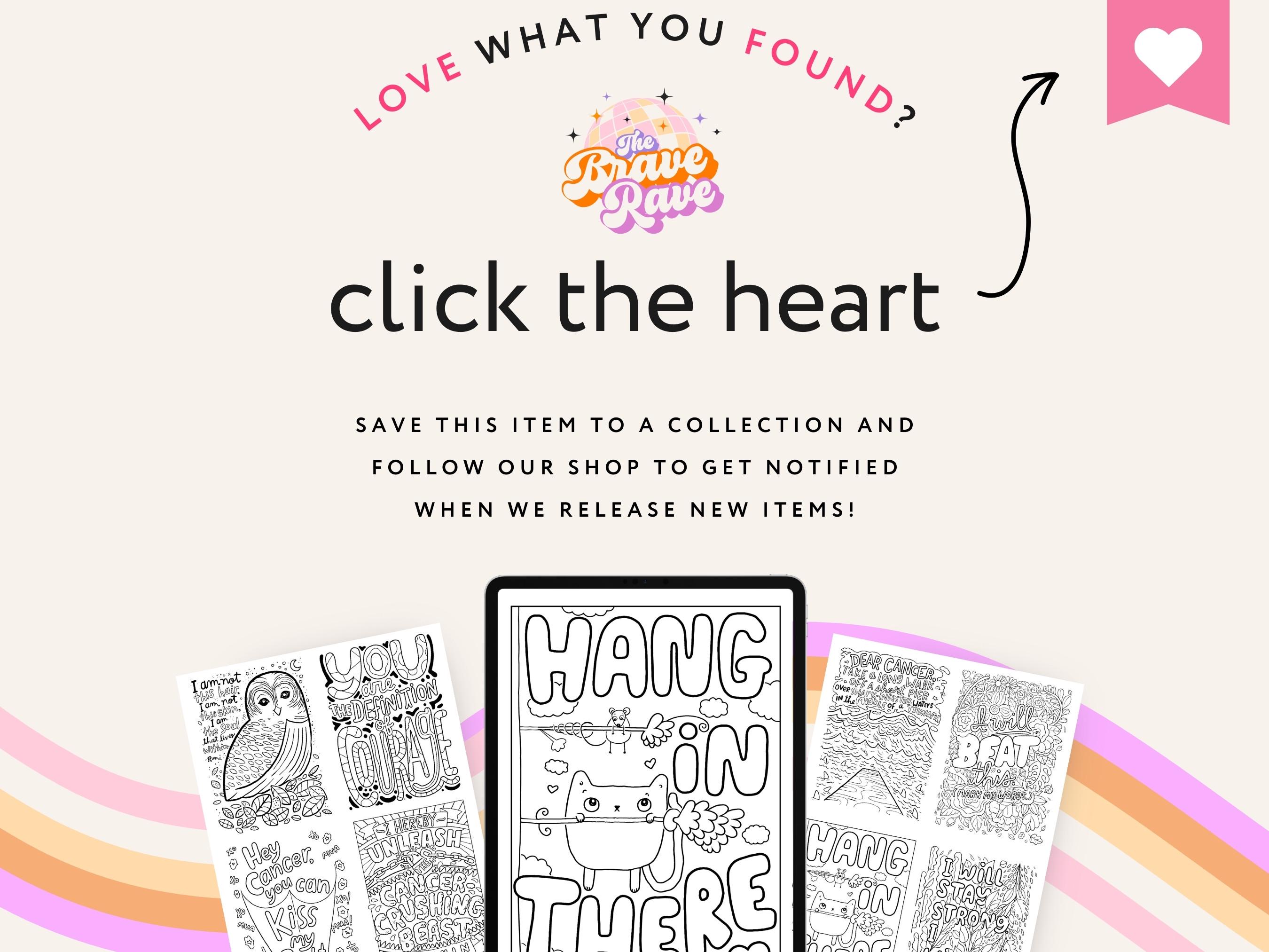 Cancer Coloring Printable | Cancer Affirmation Cards | Cancer Care ...