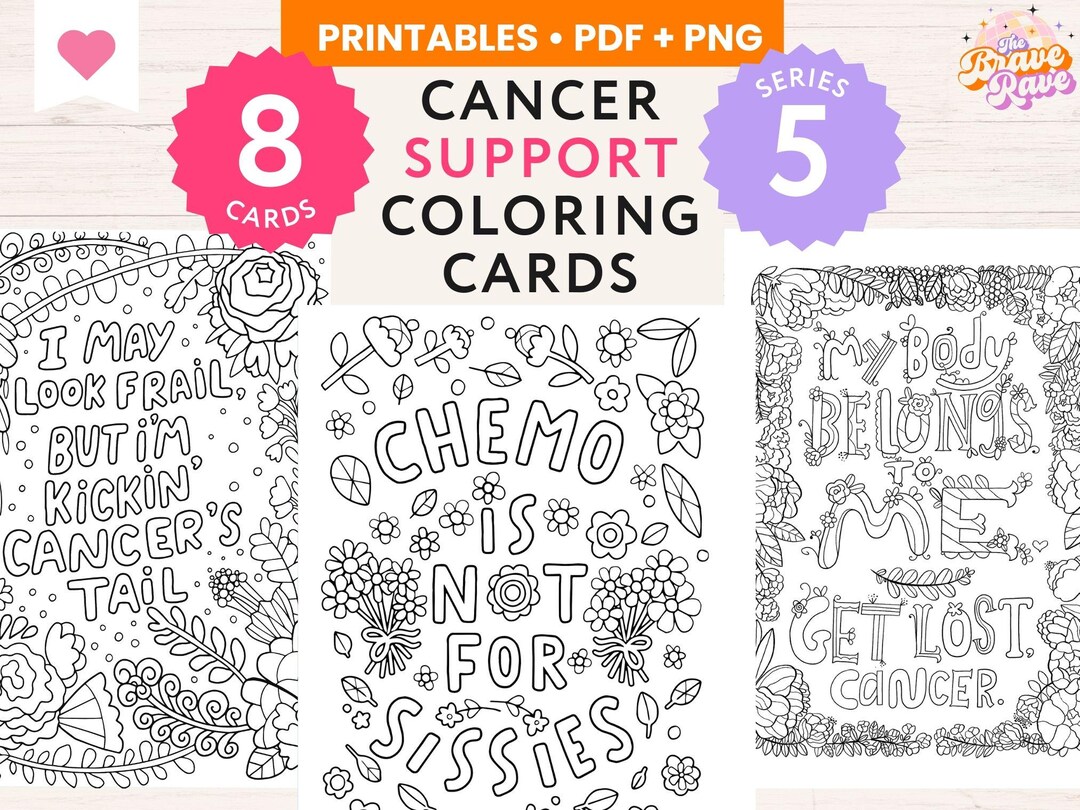 5 Chemo Affirmation Cards | Cancer Activity Gift | Creative Cancer ...