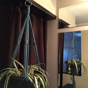 X-tra Long Macrame Plant Hanger 60" to 90" Long Made in USA Black White ...
