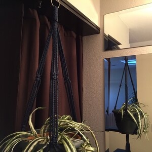 X-tra Long Macrame Plant Hanger 60" to 90" Long Made in USA Black White ...