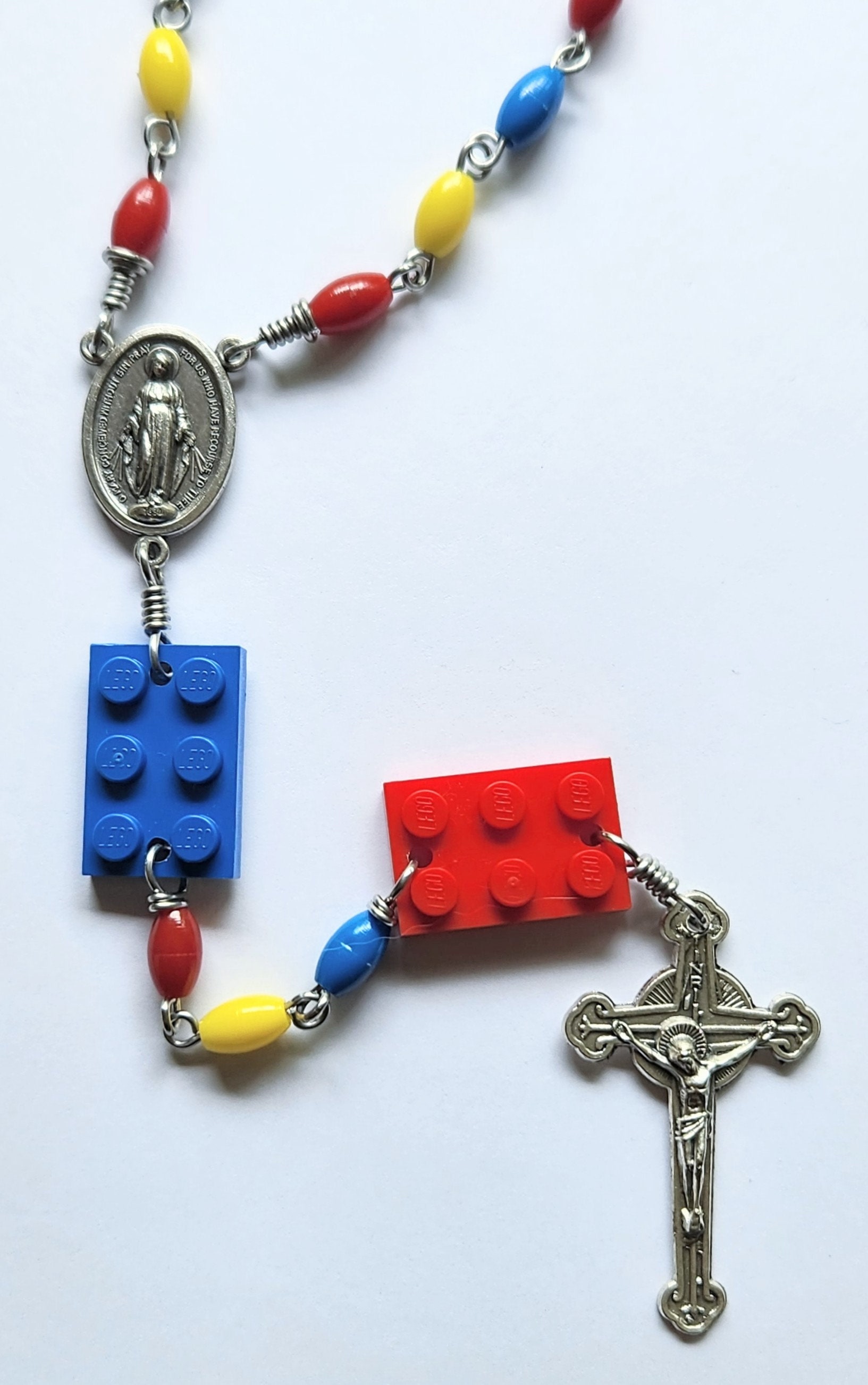 Building Block Rosary Primary Colors - Etsy