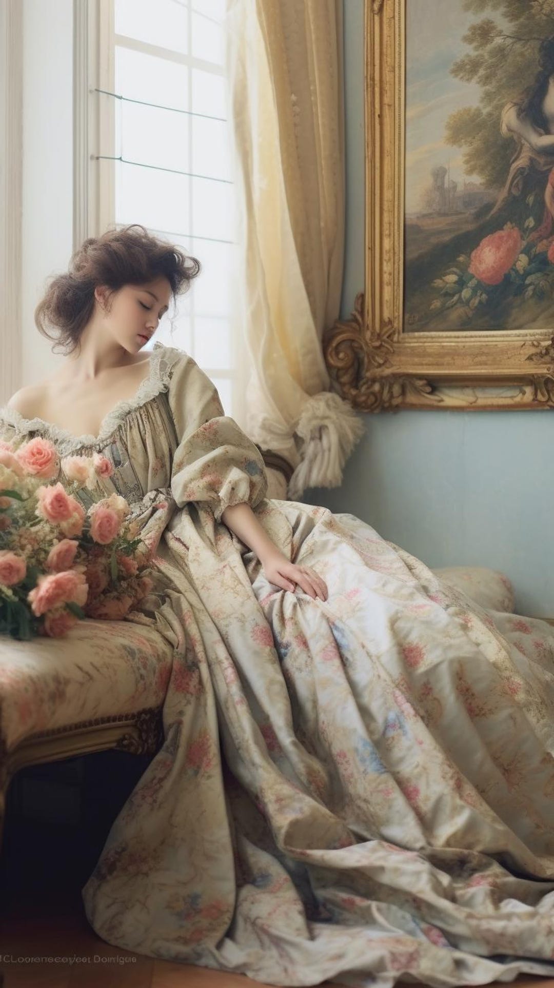 Rococo Style Beauty -- Vintage Beauty With Roses - Etsy