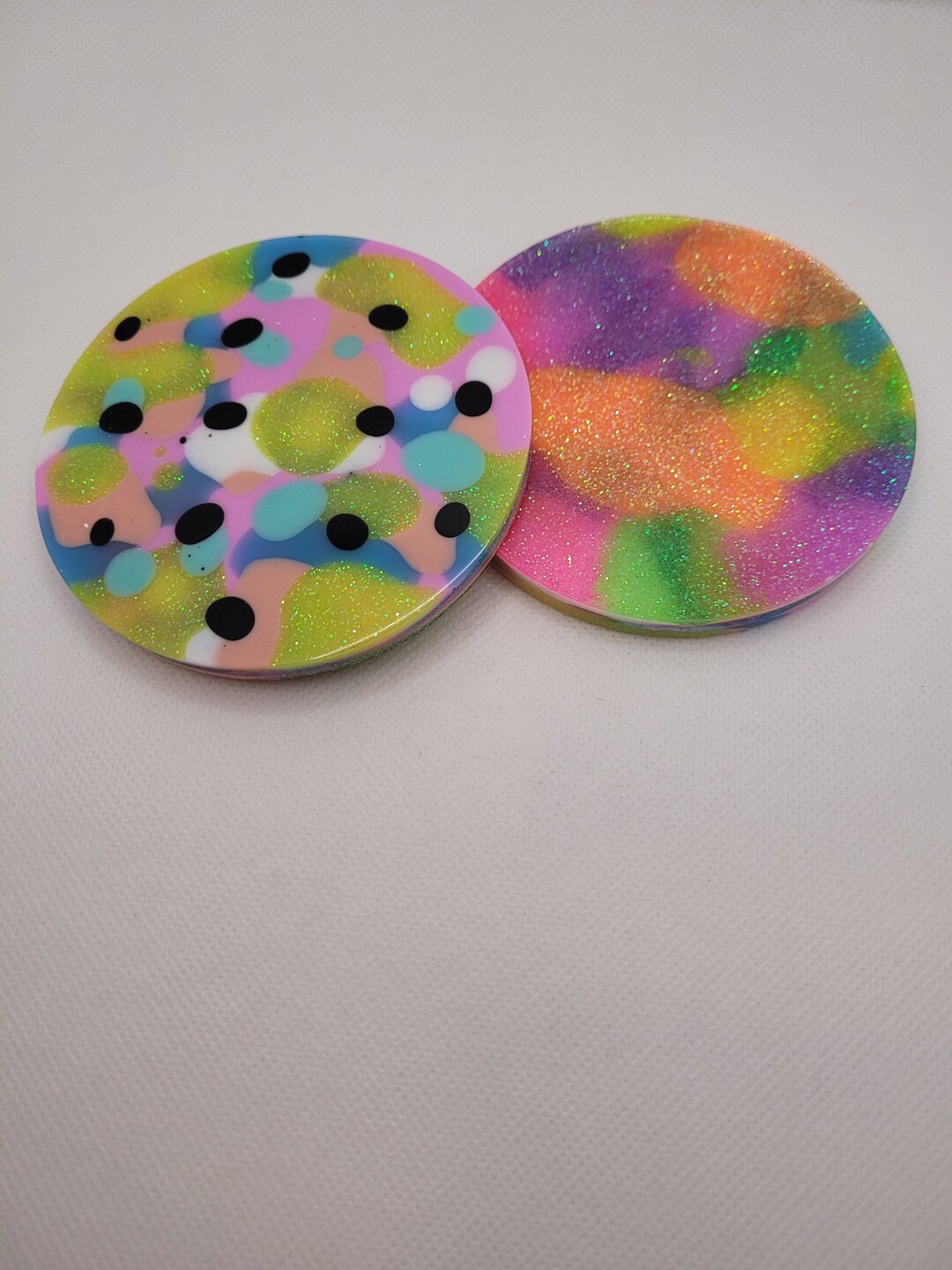 Double Sided Coasters, Reversible Coasters, Leftover Resin Coasters ...