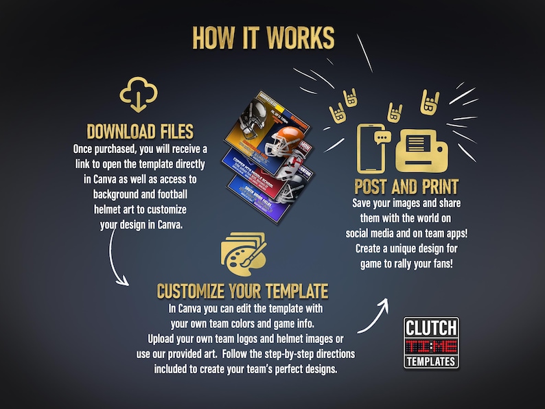 Editable Game Reminder Template: Canva Football Reminder, Sports Team ...