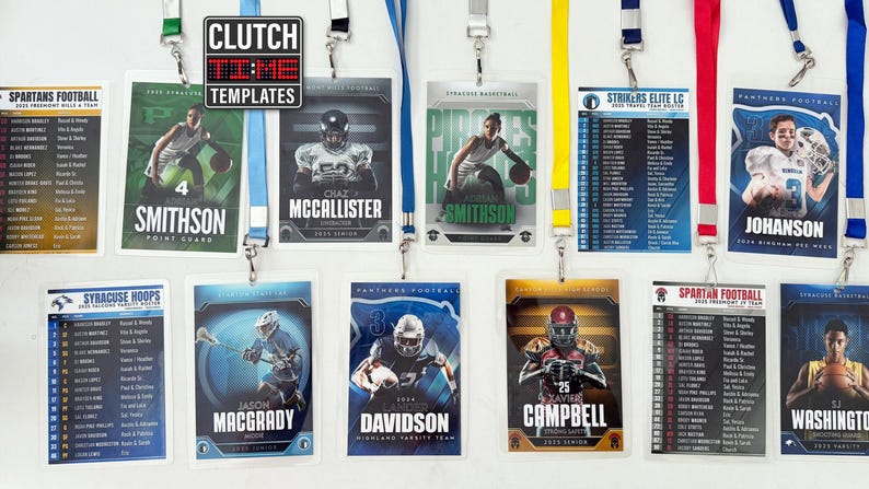 Customizable Team Lanyard Template: Player Photo & Team Roster (canva ...