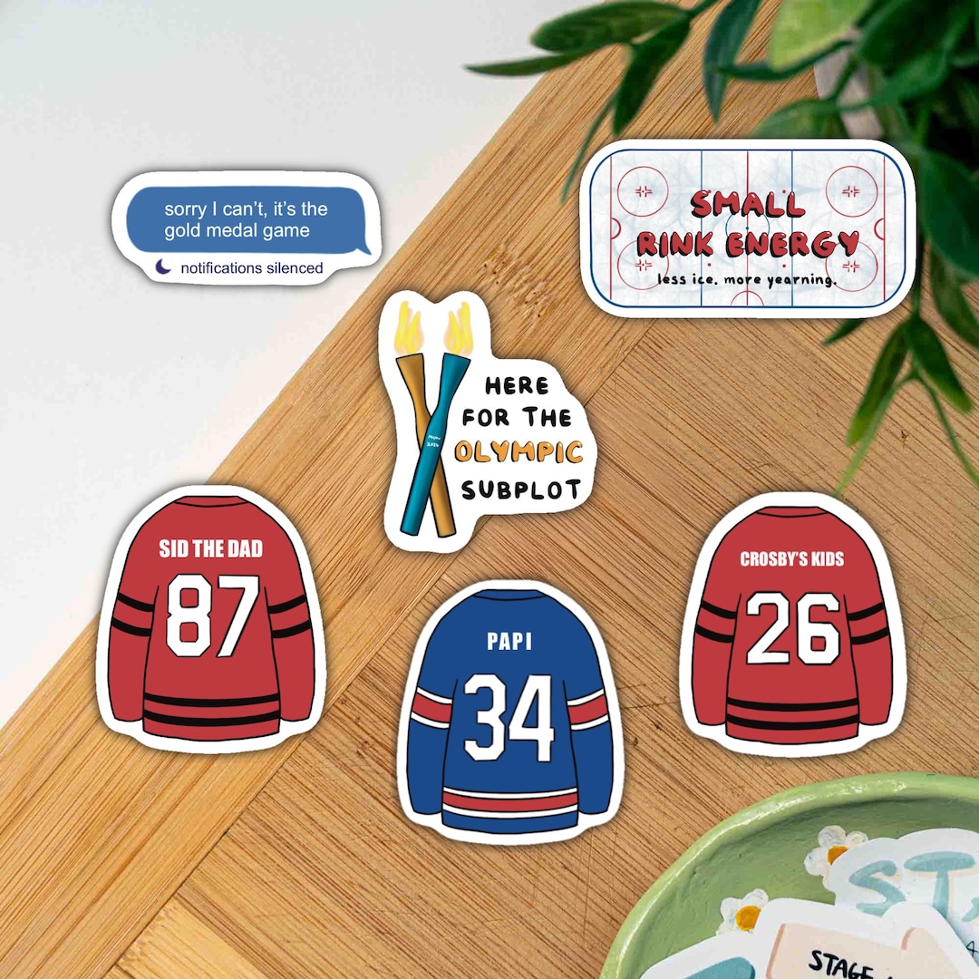 Milano 2026 Hockey Stickers, Sid the Dad & Papi Jersey Decals, Team ...