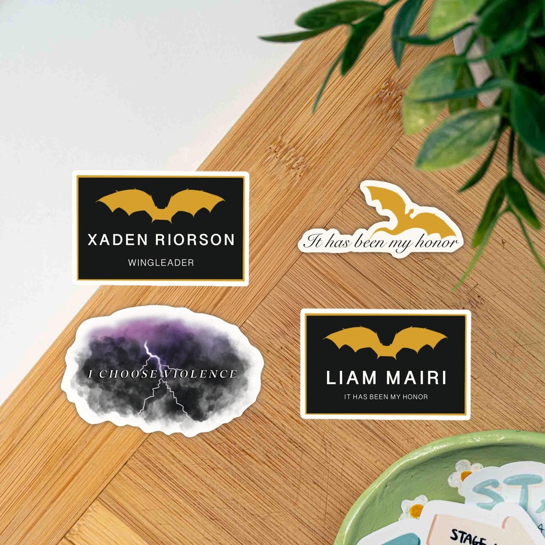 Onyx Storm Stickers Fourth Wing Stickers of Flight Patch Xaden Riorson ...