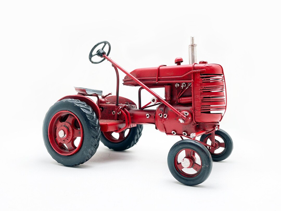 Vintage Tractor Metal Model Old Farm Tractor Vehicle, Miniature Tractor ...