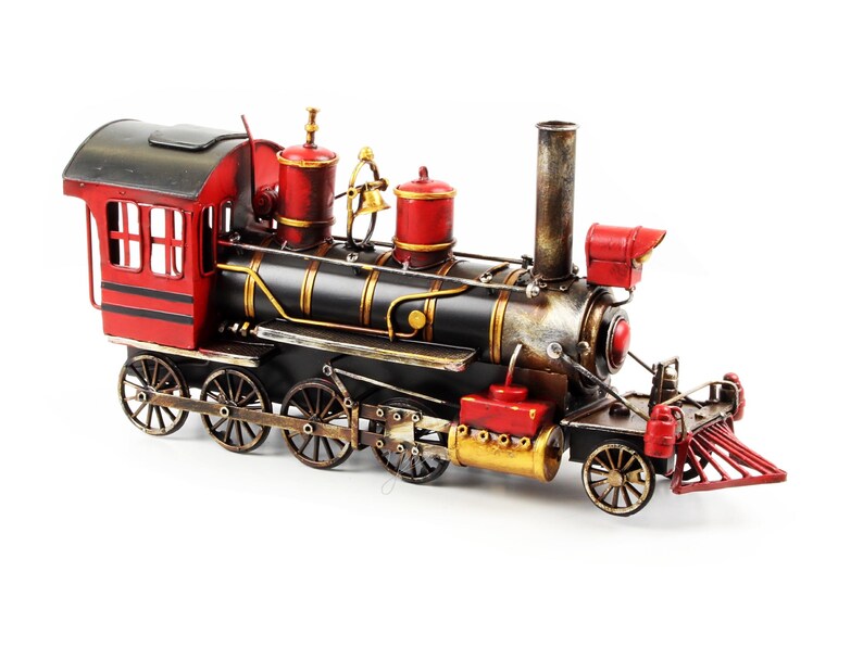 Large 16” Steam Locomotive Metal Model Antique Old Train Model Vintage ...
