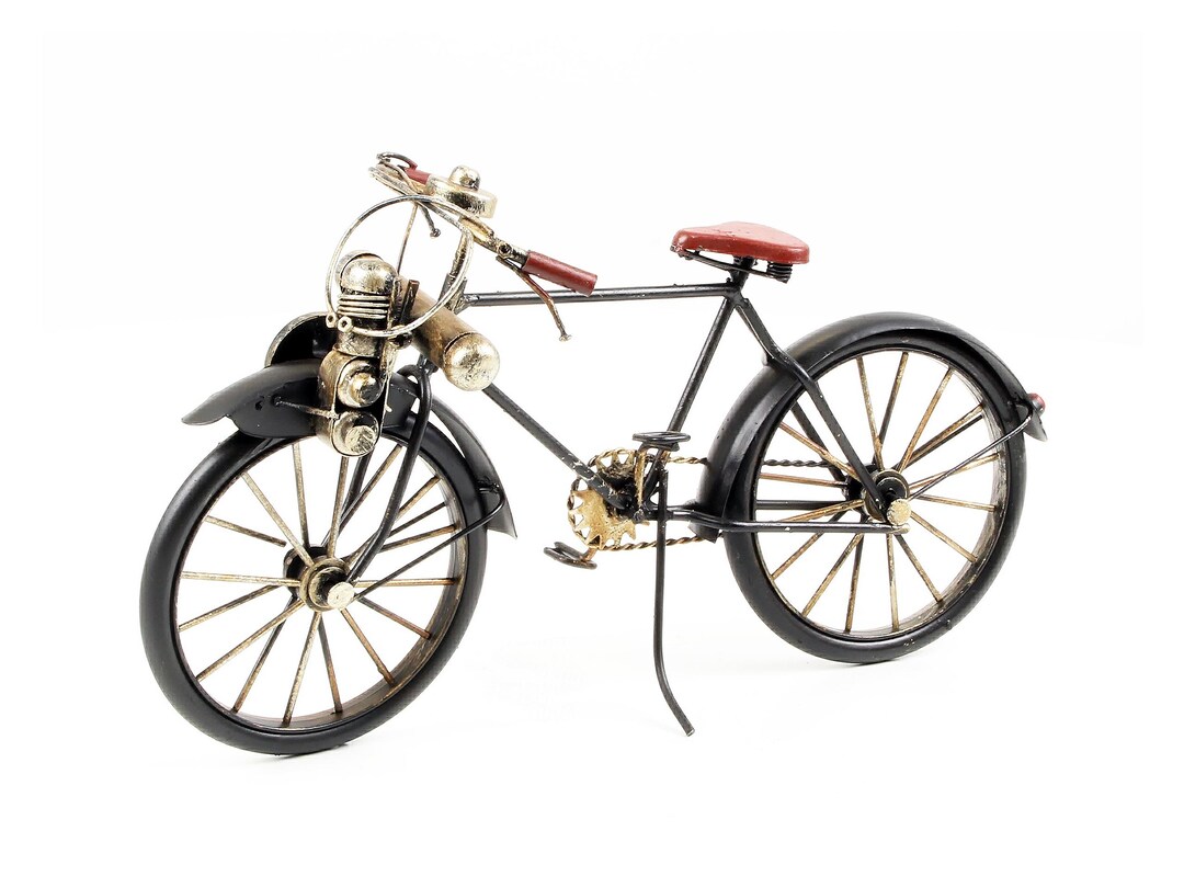 Vintage Bicycle Metal Model, Bicycle Miniature Metal Sculpture Old ...