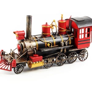 Large 16” Steam Locomotive Metal Model Antique Old Train Model Vintage ...