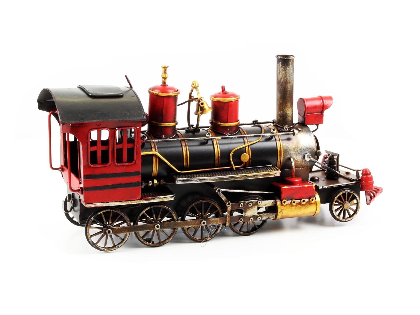 Large 16” Steam Locomotive Metal Model Antique Old Train Model Vintage ...