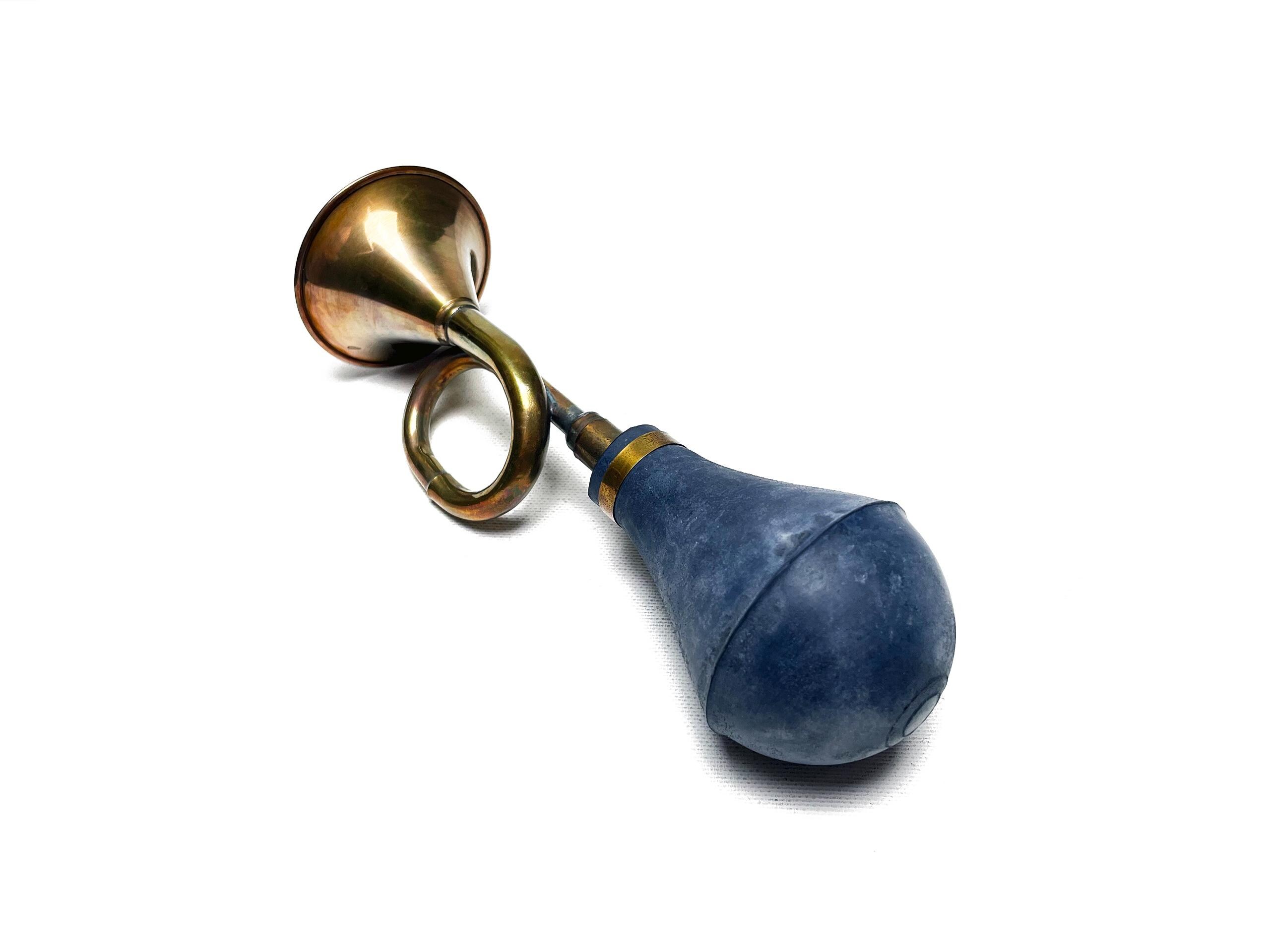 Antique Style Car Horn, Small Brass Functional Squeeze Rubber Bulb Horn ...