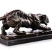 Large Bronze Sculpture of Creeping Panther, Heavy Bronze Statue Marble ...
