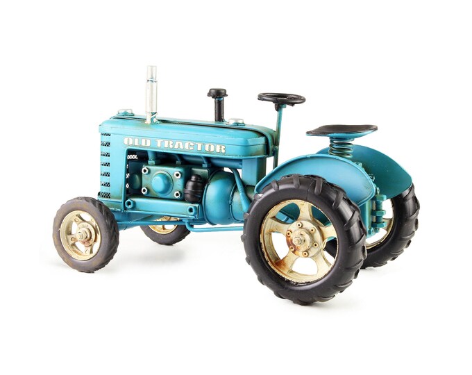Vintage Classic Big Old Tractor Metal Model, Gift, Handmade, Birthday ...