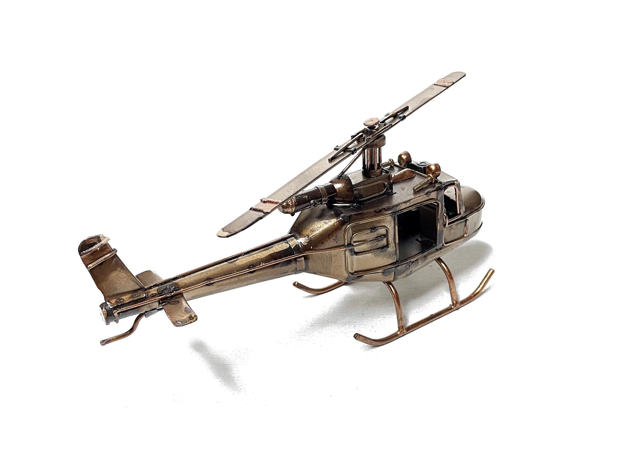 Vintage Metal Helicopter Scale Model, Diecast Helicopter Metal Model ...