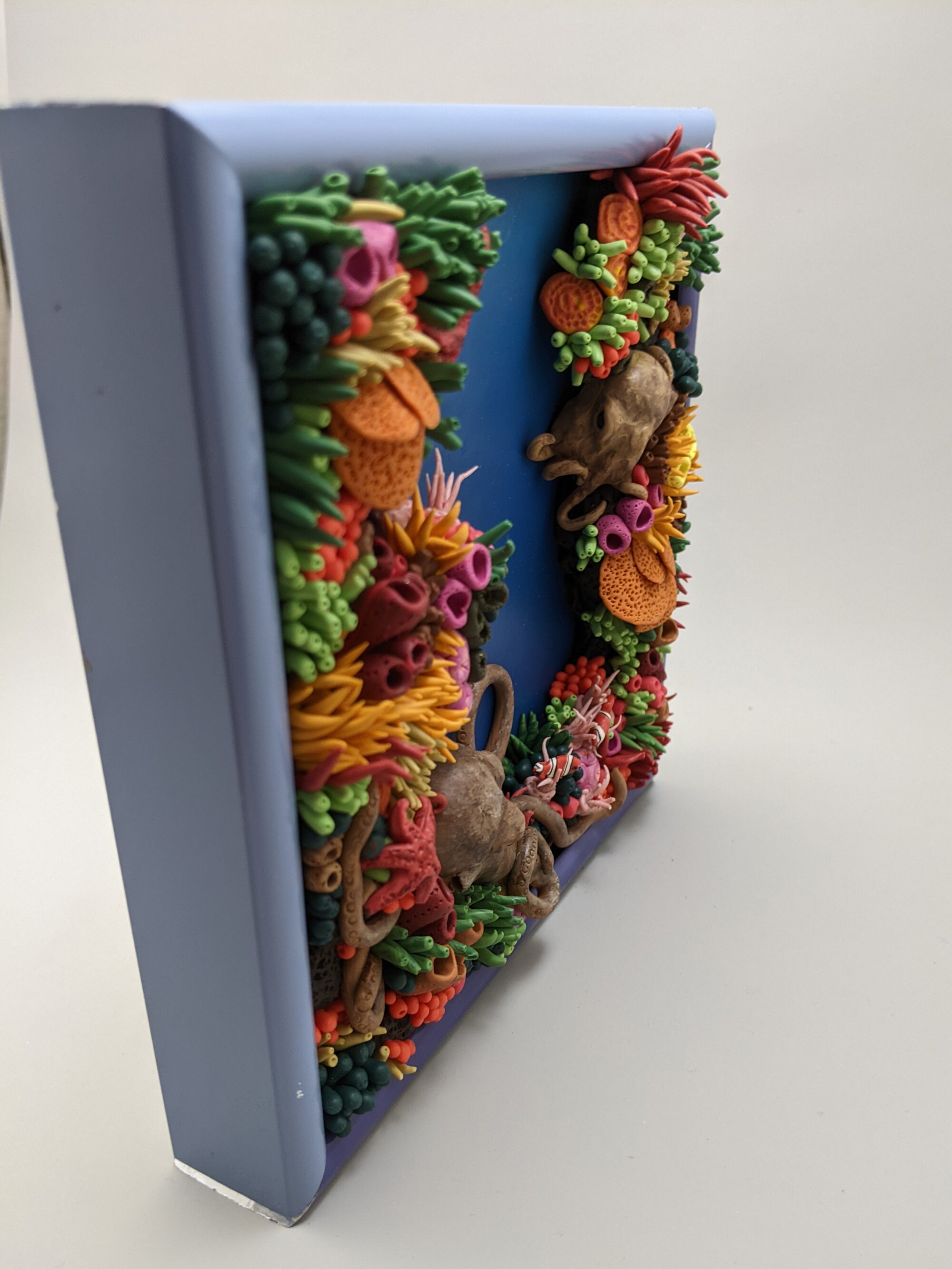 Octopus Polymer Clay Diorama: Undersea Coral Reef Sculpture - Etsy
