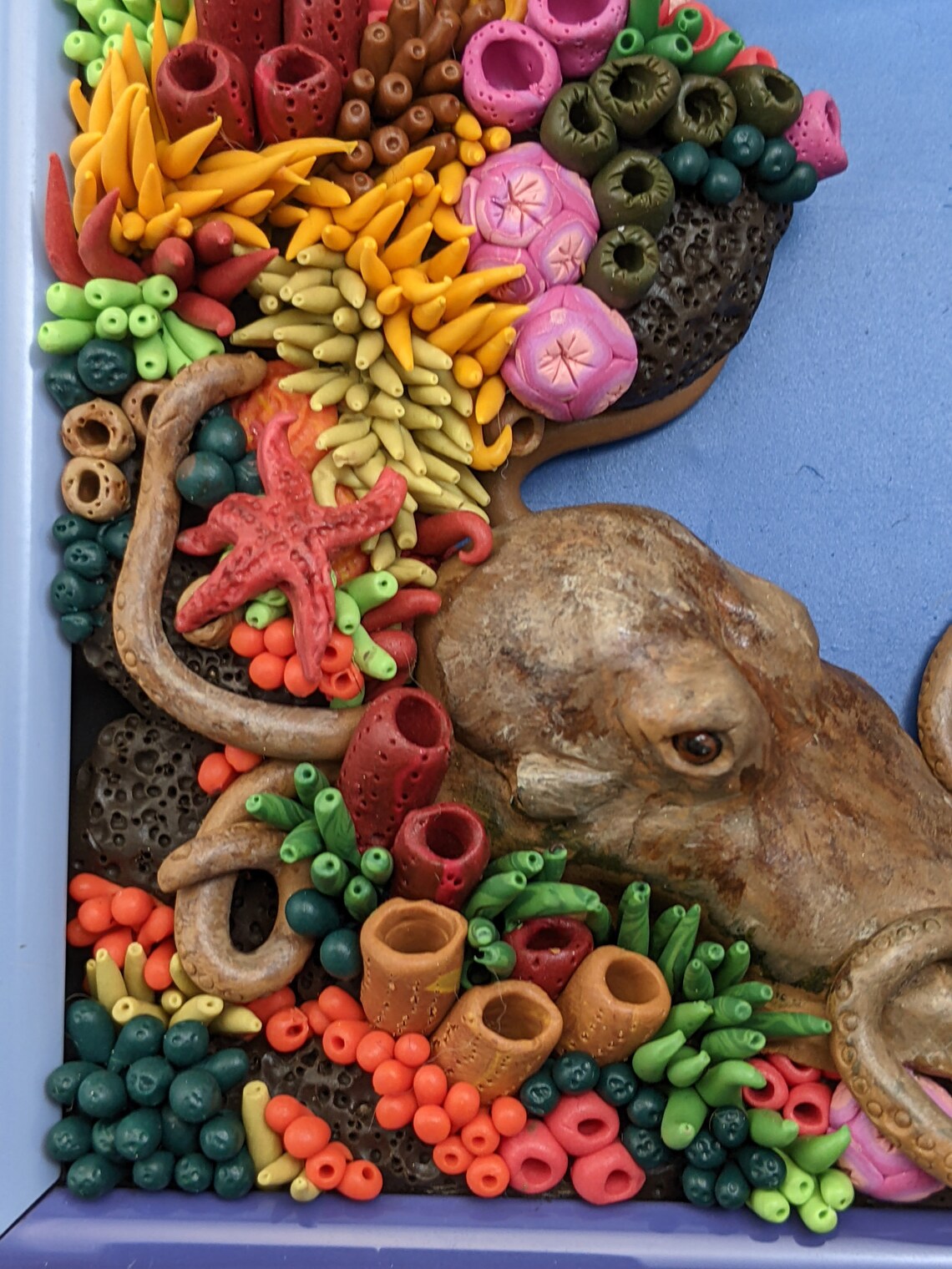 Octopus, Polymer Clay Sculpture, Undersea, Diorama, Wildlife, Sea Life ...