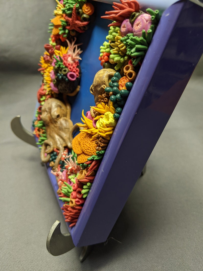 Octopus, Polymer Clay Sculpture, Undersea, Diorama, Wildlife, Sea Life ...