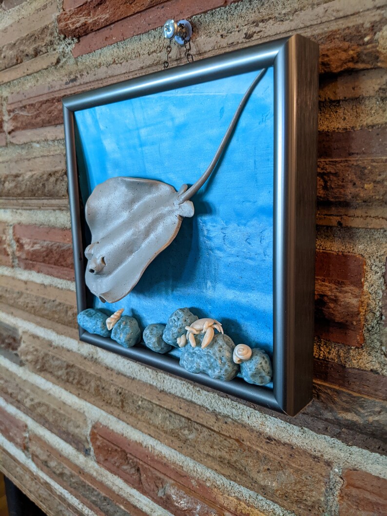 Turquoise Stingray, Polymer Clay, Undersea, Sealife, Wildlife ...