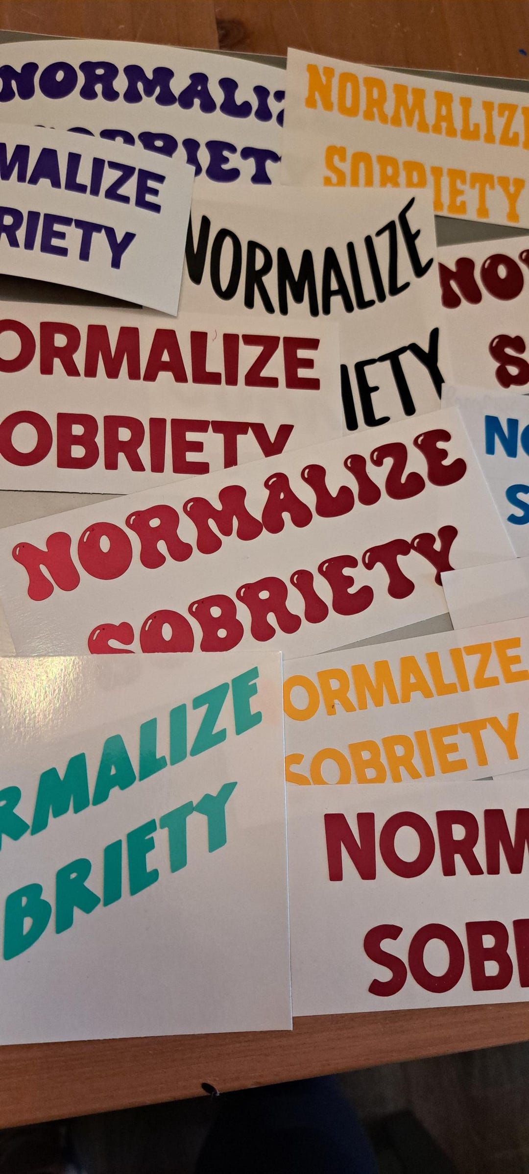 6 Normalize Sobriety Decal Sticker Recovery Sticker - Etsy