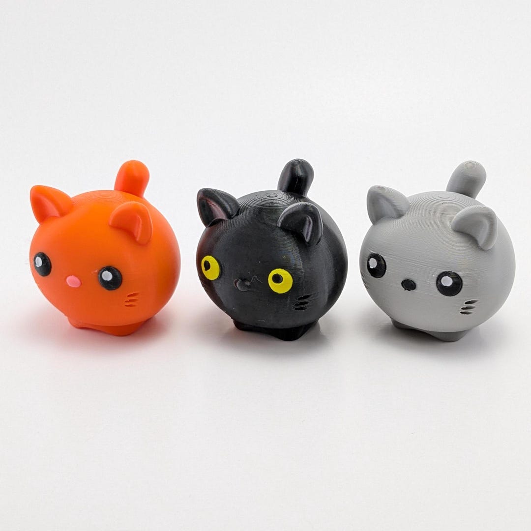 Cat Fidget Clickers | Orange, Black, Gray Kitty Sensory Toy | Stress ...