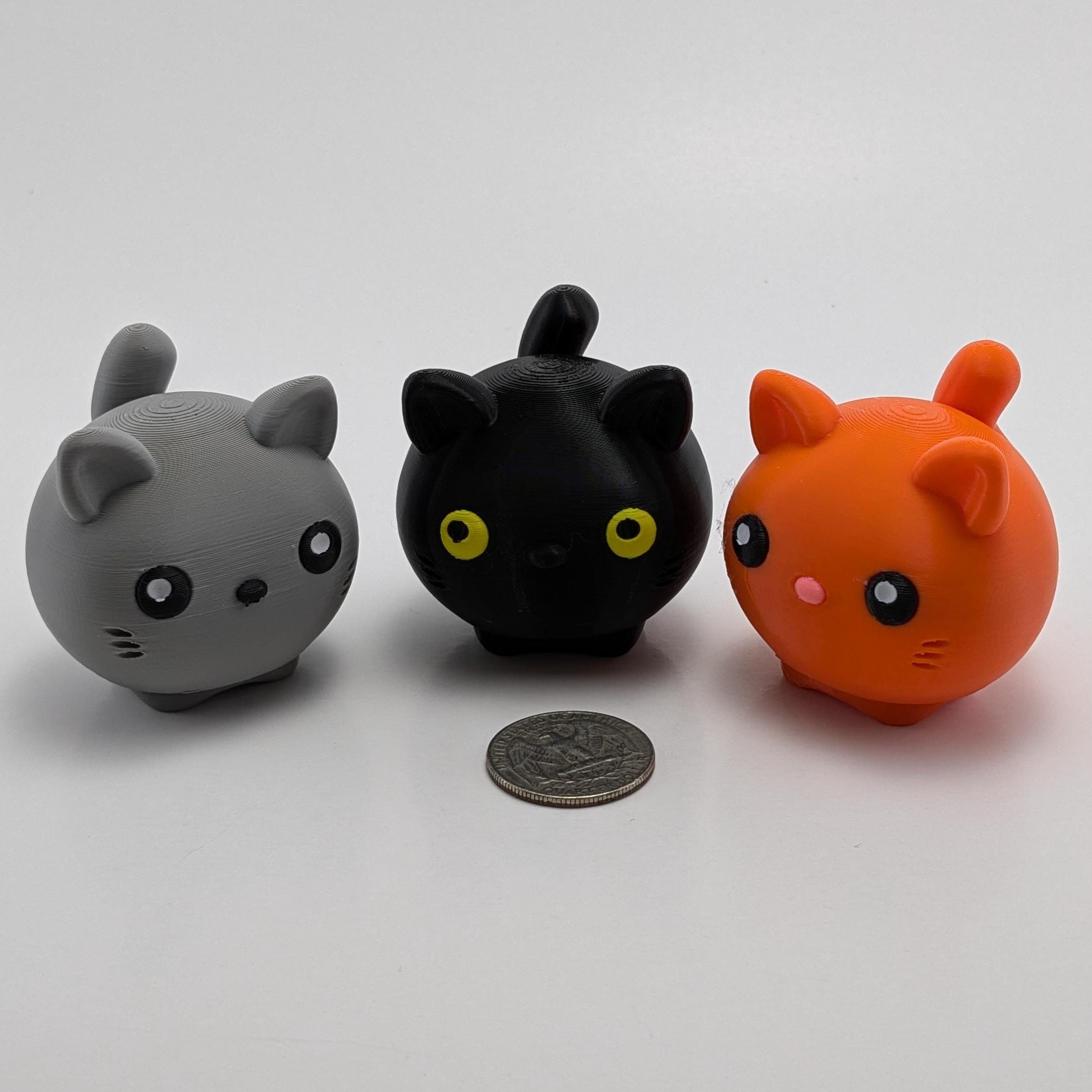 Cat Fidget Clickers | Orange, Black, Gray Kitty Sensory Toy | Stress ...