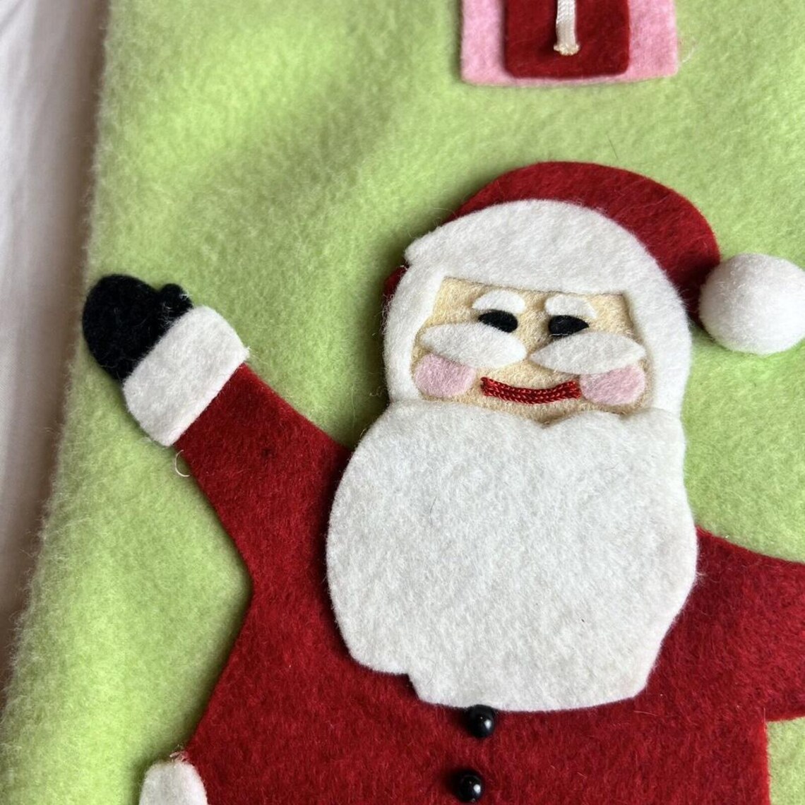 Vintage 2002 Martha Stewart Santa Clause Christmas Stocking Green, Red ...
