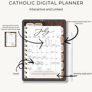 2025 Digital Catholic Planner: Liturgical Fillable Monthly, Weekly ...