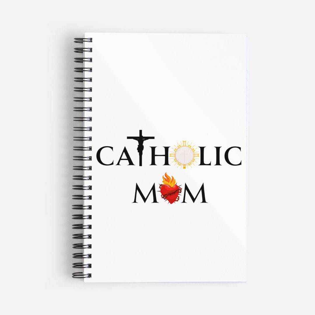 Catholic Mom Notebook With Blank Lined Pages and Matching Pen Perfect ...