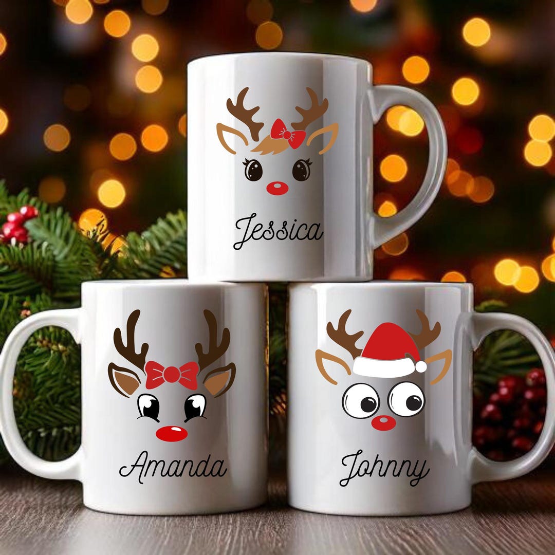 Personalized Christmas Mug, Custom Christmas Mug, Secret Santa Gift ...