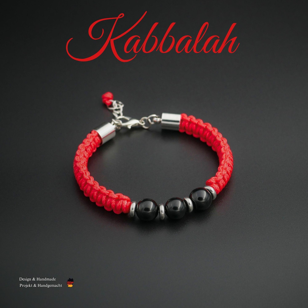 Red Kabbalah Bracelet – 3 Tourmalines & Stainless Steel – Spiritual ...