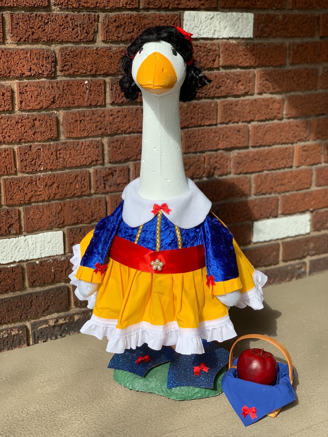Snow White Large Concrete Porch Goose Costume! Princess Goose Costume ...
