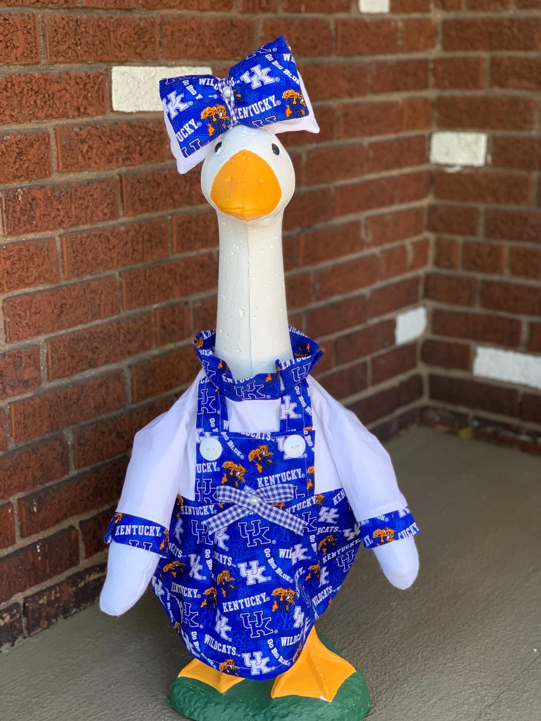Collegiate Team Outfit for Your Large Porch Goose! Dress, Bow & Wings ...