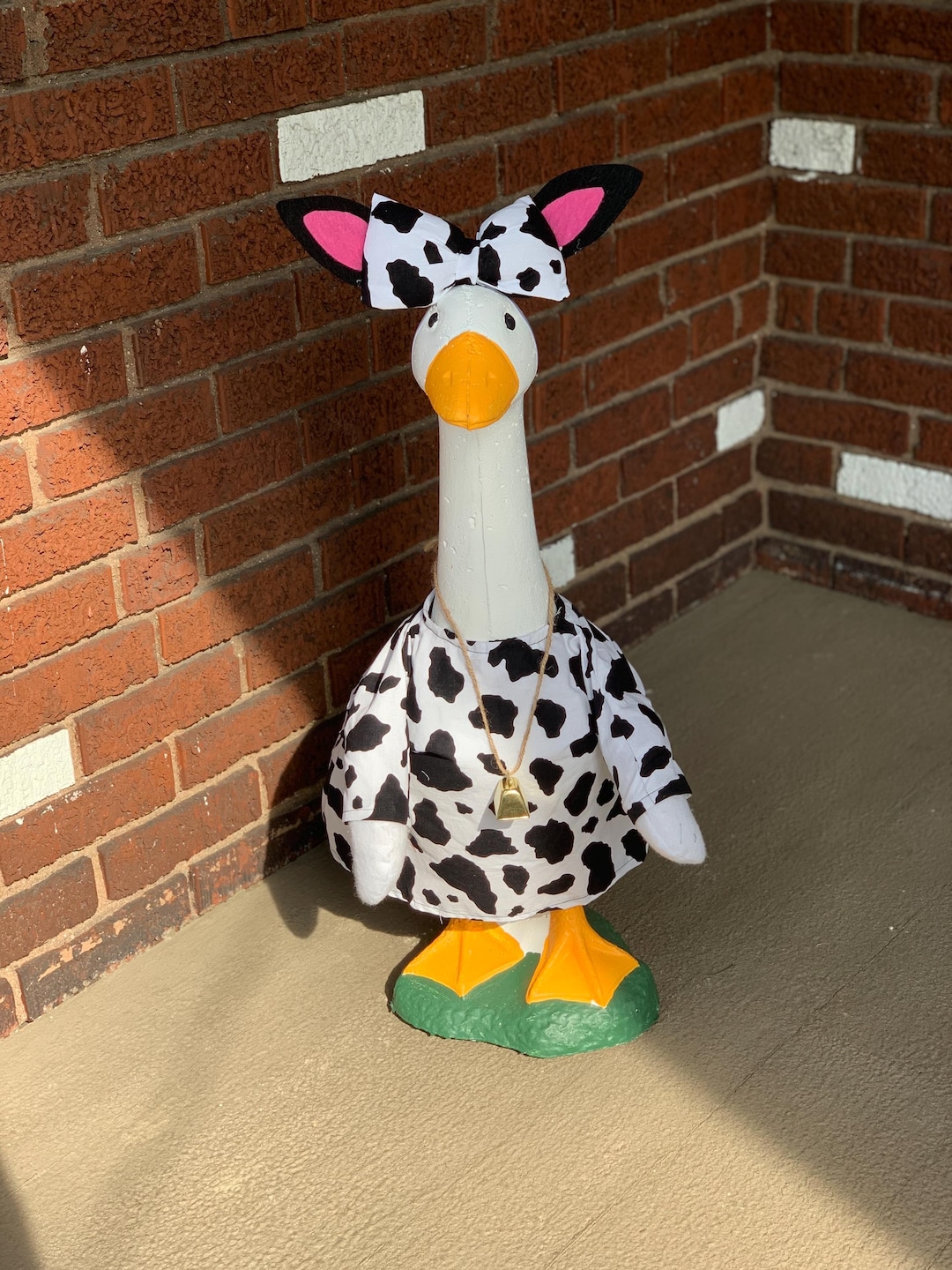 Udderly Adorable Cow Outfit for Large Porch Goose! It’s a Moooo-st Have ...