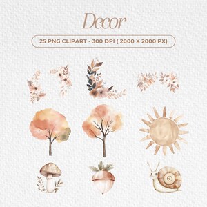 Watercolor Cute Woodland Animals Clipart, Woodland Baby Shower Clipart ...