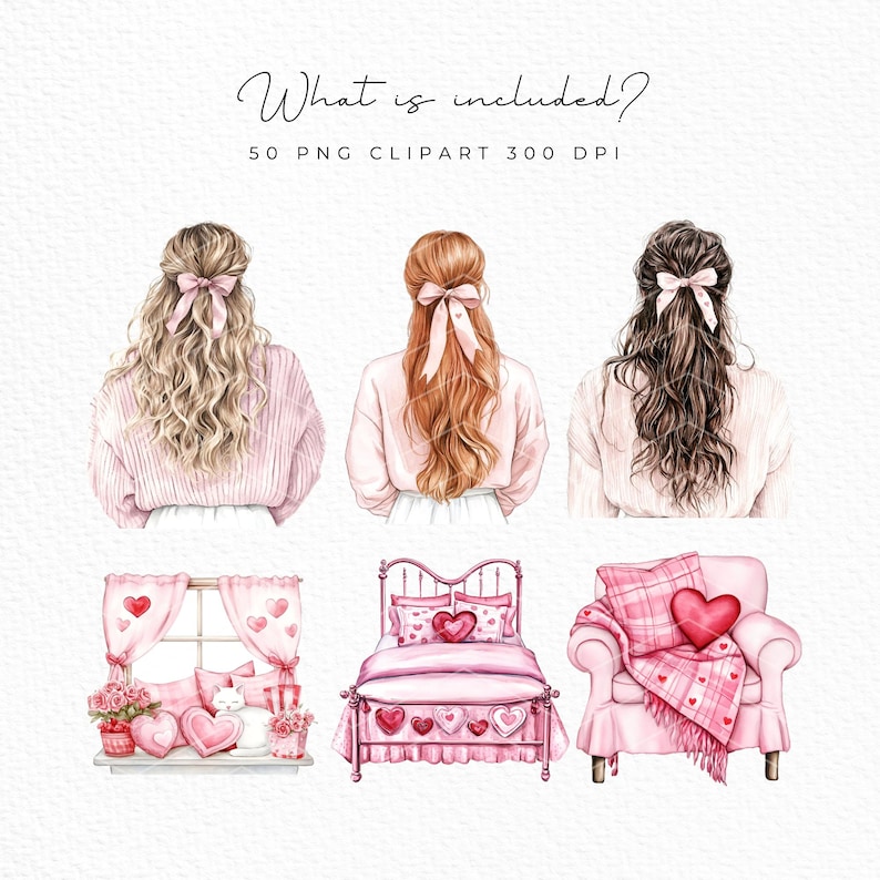 Valentine's Day Watercolor Clipart | Romantic Illustrations Clipart ...
