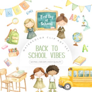 Back to School Clipart, Cute School Clipart, Teacher Png, School ...