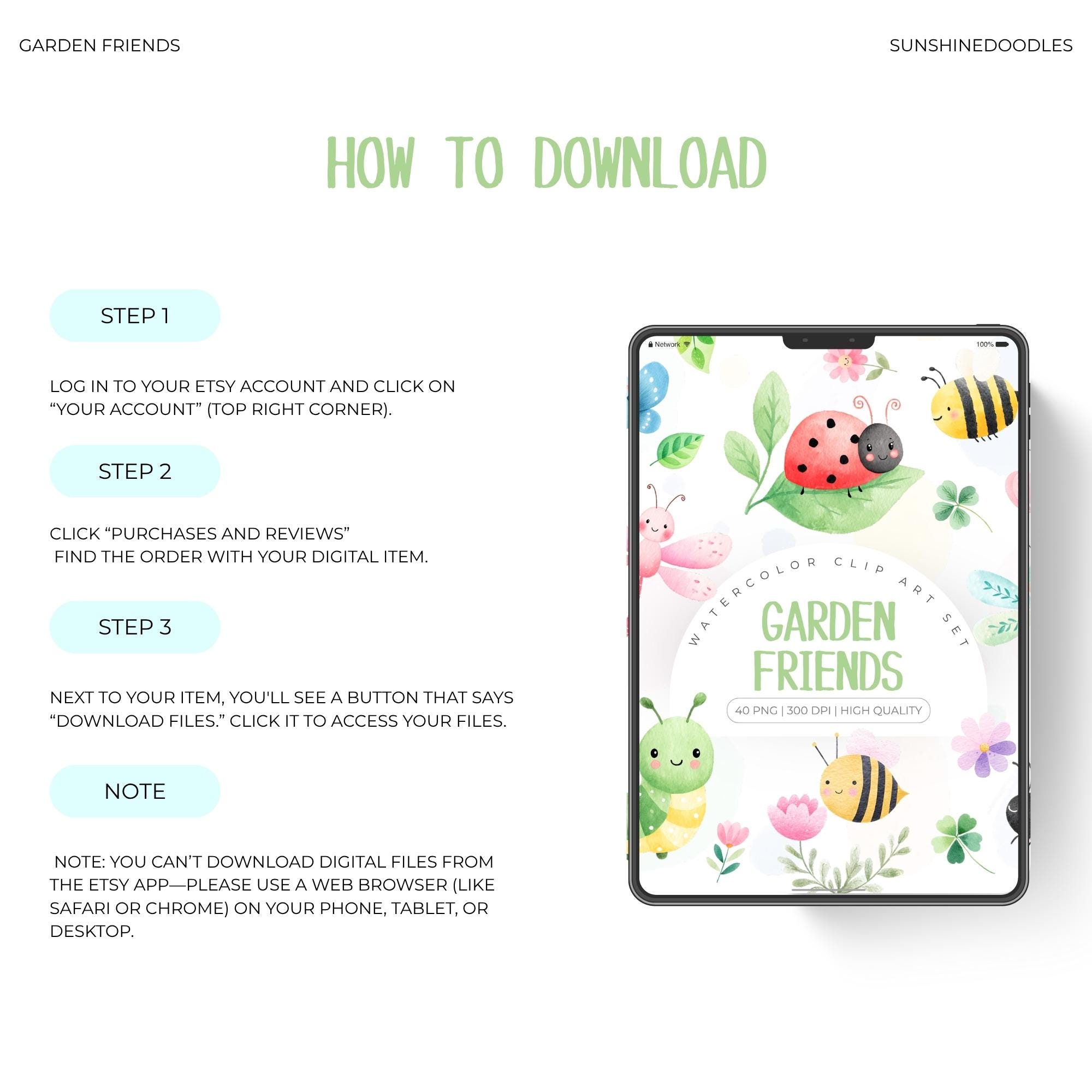 Watercolor Cute Insects Clipart, Butterflies, Bees, Ladybugs ...