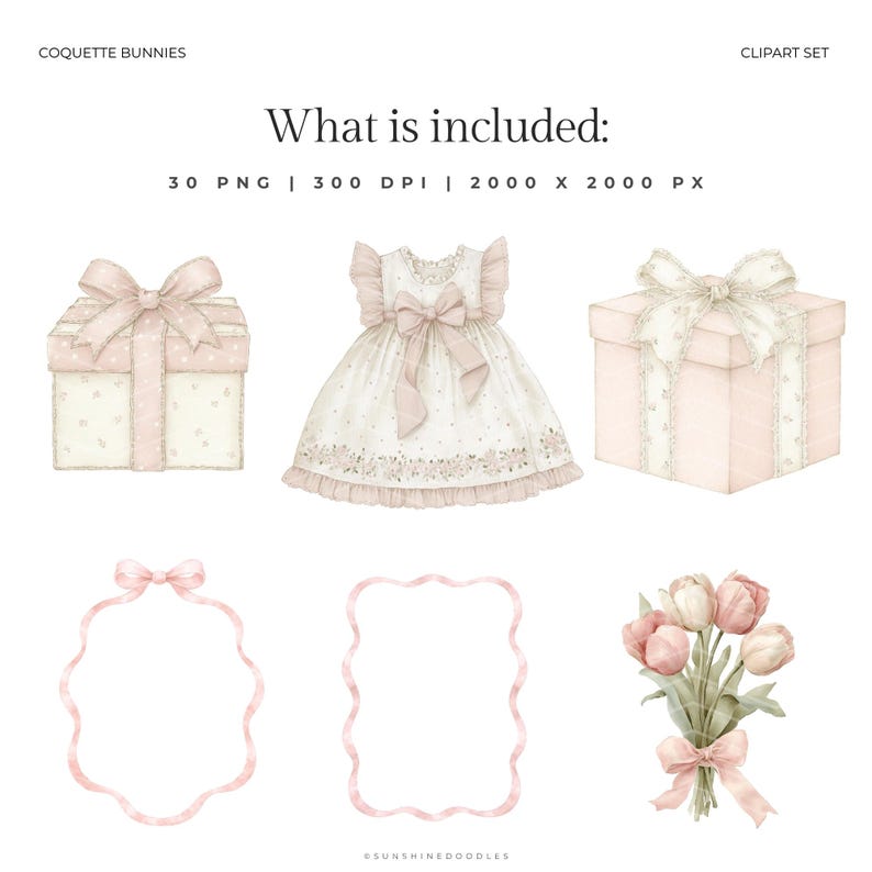 Watercolor Easter Bunnies Clipart, Cute Bunny Easter Png, Coquette ...