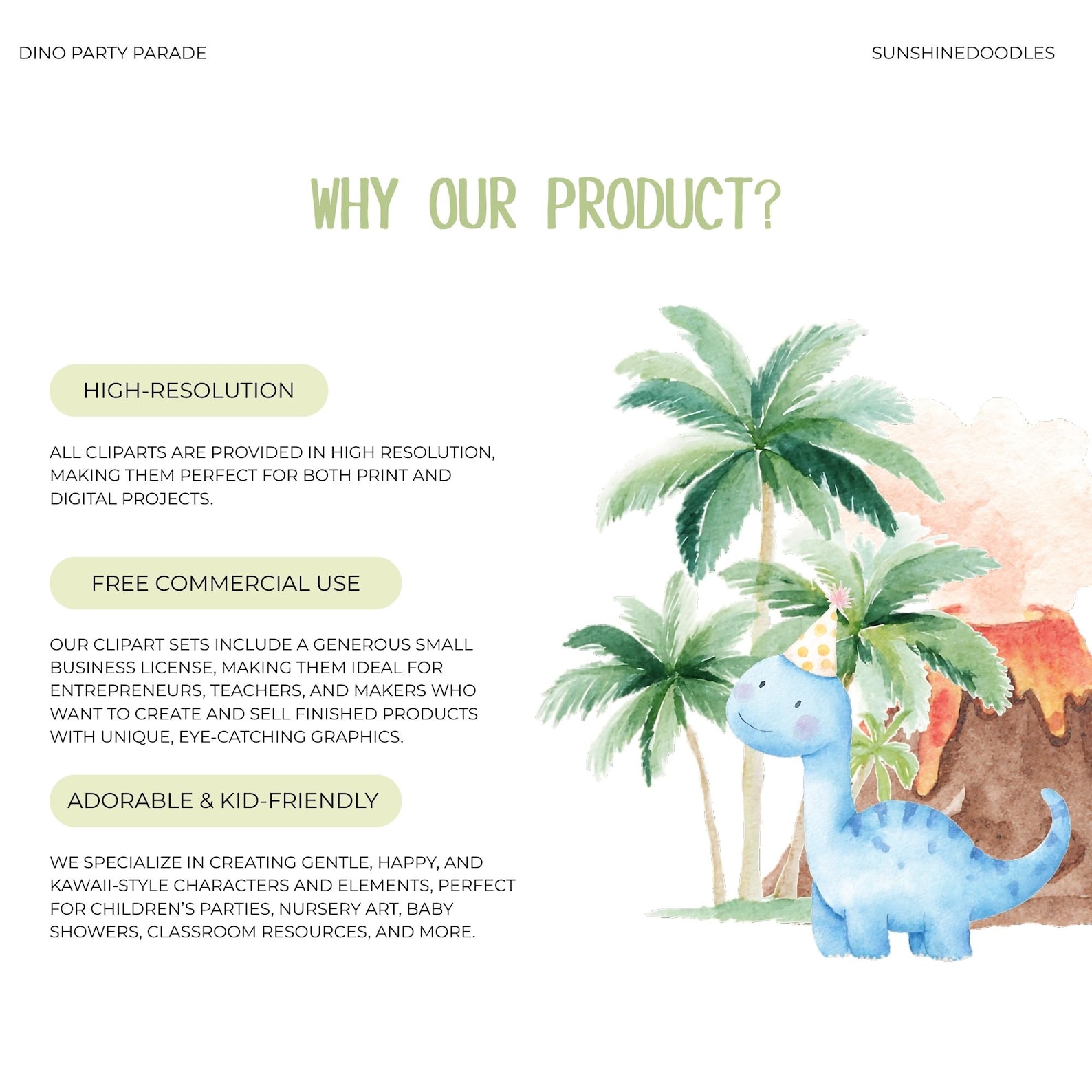 Watercolor Dinosaur Clipart, Birthday Party Dinosaur PNG, Dinosaur ...