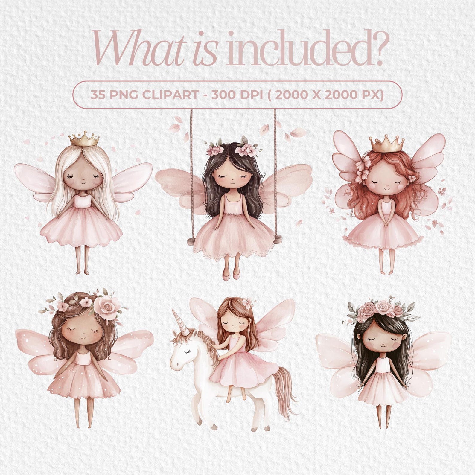 Watercolor Fairy Clipart, Cute Fairy PNG, Fairy Garden Clipart ...
