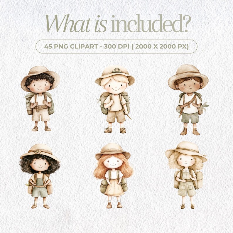 Cute Safari Watercolor Clipart, Safari Animals Nursery Clipart, Jungle ...